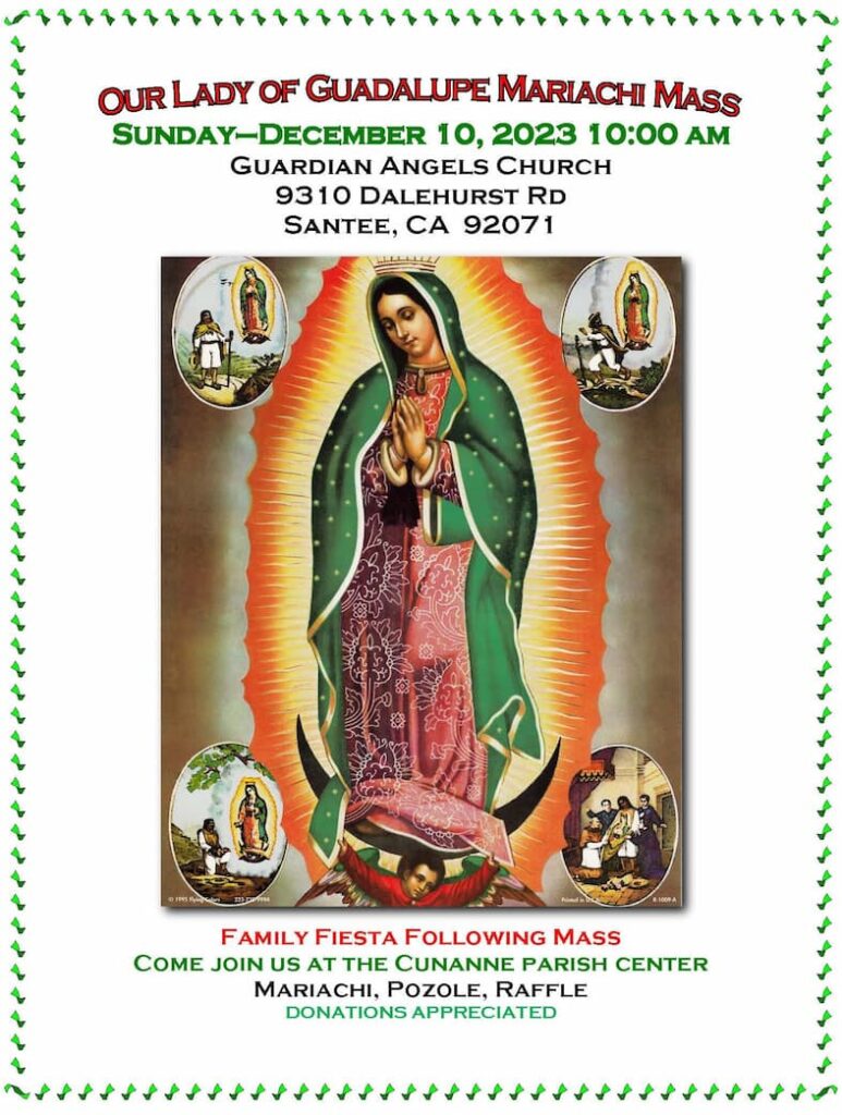 Our Lady of Guadalupe Mass – Guardian Angels Santee